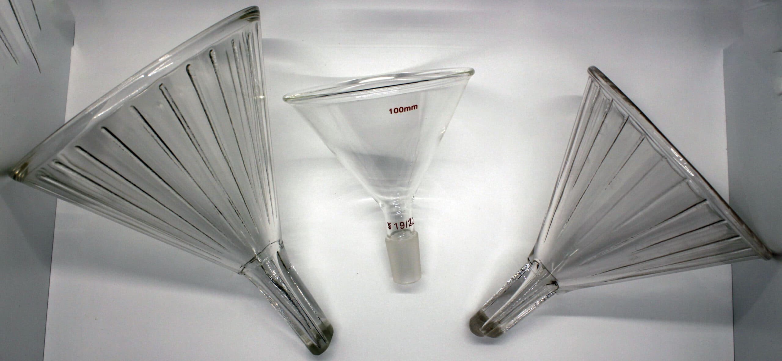 Pharmacy Supplies - Ribbed Glass Funnel 4 oz - Onnen Company